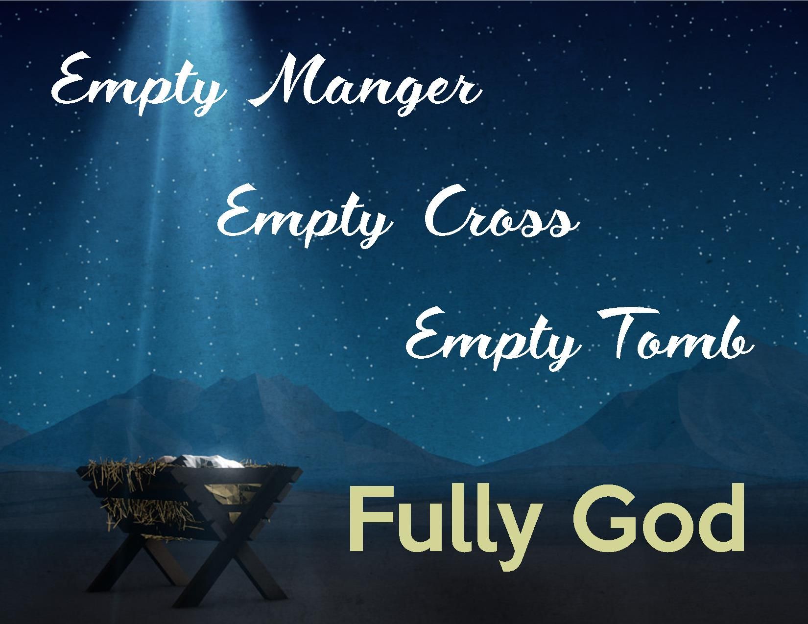Empty manger! Empty cross! Empty tomb! | Coffee With The Lord